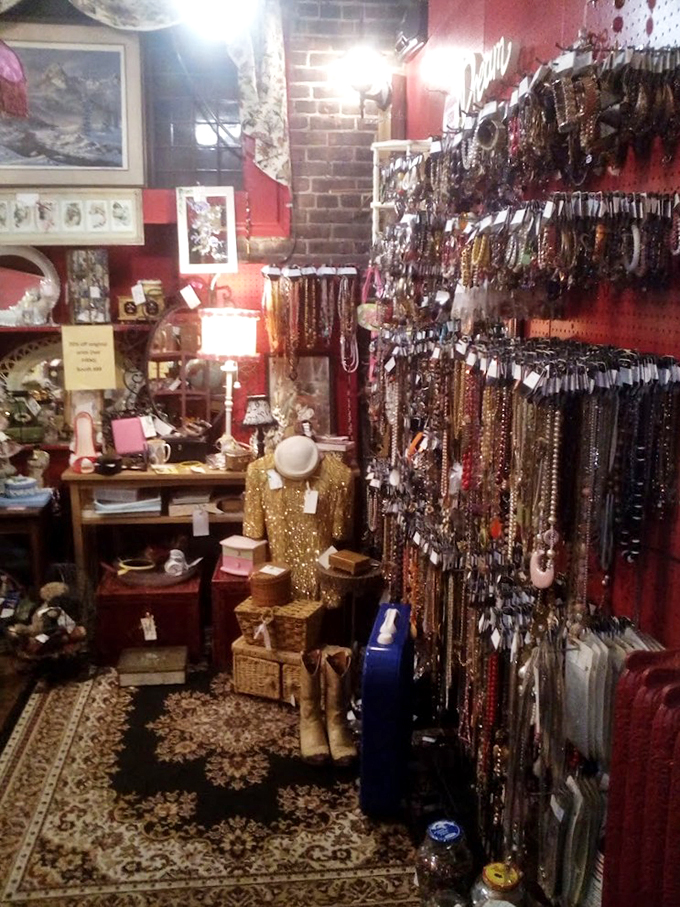 Sparkle central! This jewelry display could bedazzle even Elizabeth Taylor. Who needs a time machine when you've got these vintage gems?