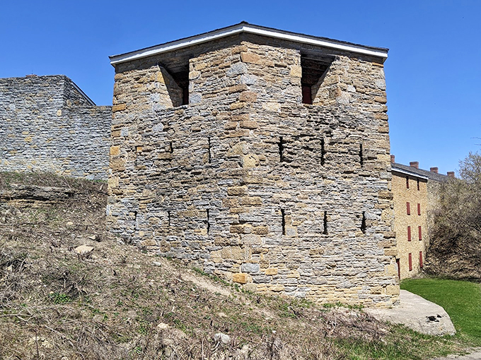 Fort Snelling's version of a skyscraper. This stone sentinel has been keeping watch since before the invention of the elevator – talk about dedication!