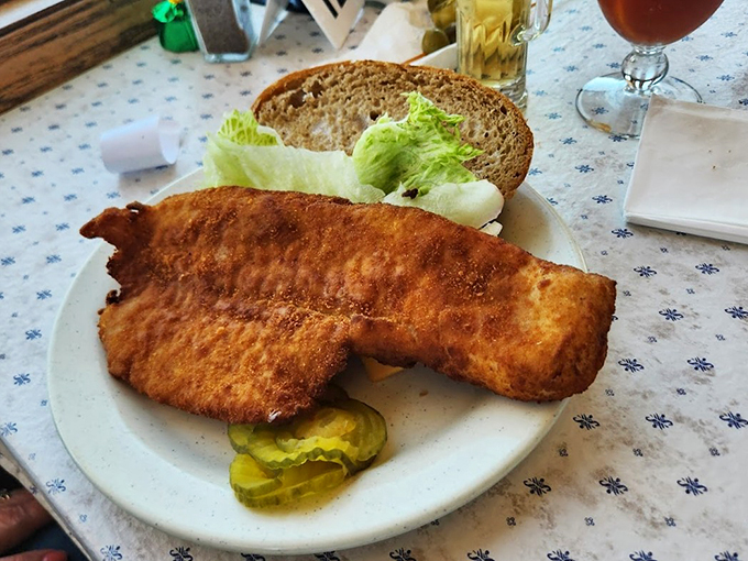 The haddock sandwich: where crispy meets fluffy in a dance of flavors. It's like a fish tale you can actually believe in.