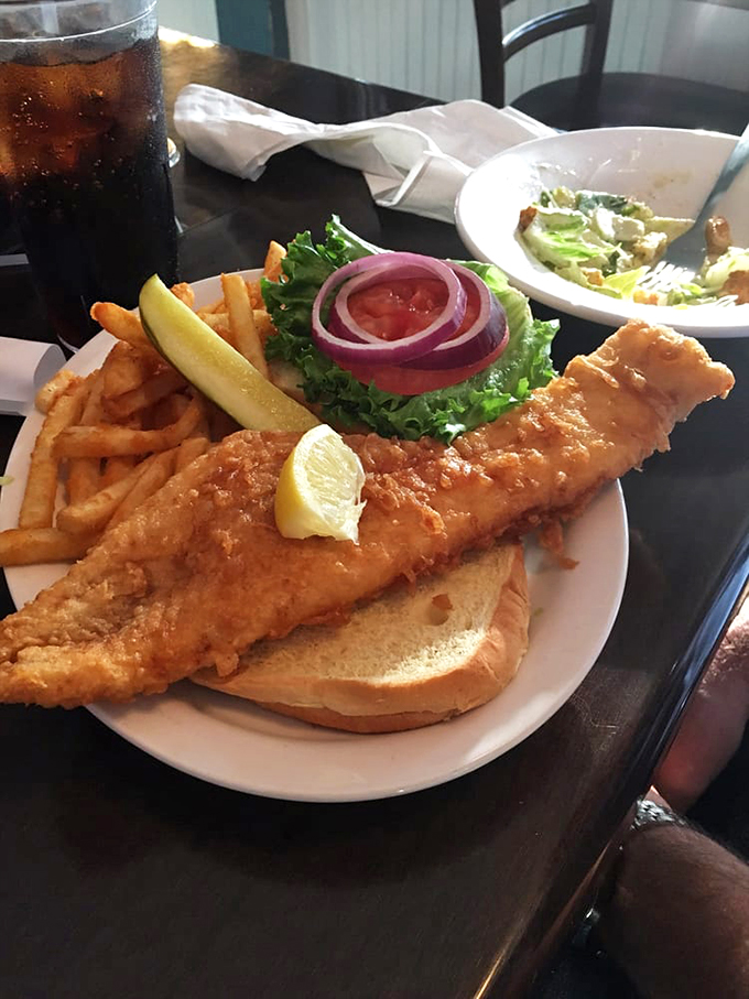 Who needs a pot of gold when you can have this golden-fried haddock? This sandwich is the stuff of fish-lovers' dreams, served with a side of pure joy.