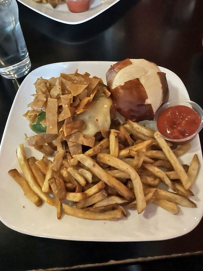 The Plague Burger: A flavor pandemic you'll actually want to catch. Topped with a sunny-side-up egg, it's breakfast meets lunch in perfect harmony.