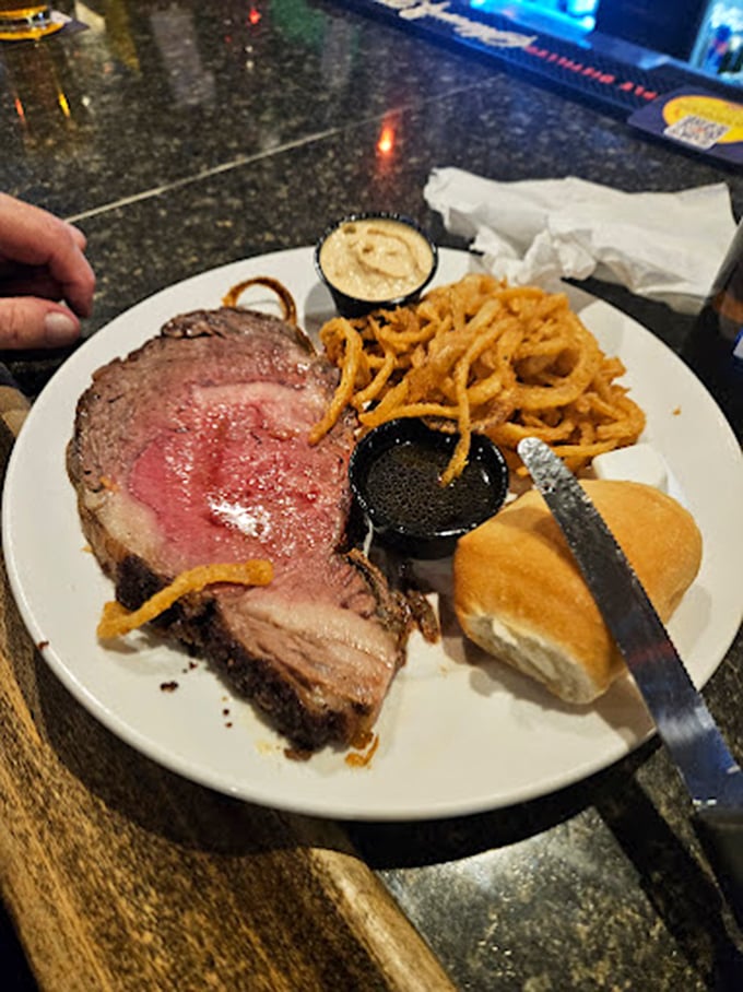 Meat the champion! This prime rib is so perfectly cooked, it could bring peace to warring nations &ndash; or at least to feuding family dinners.