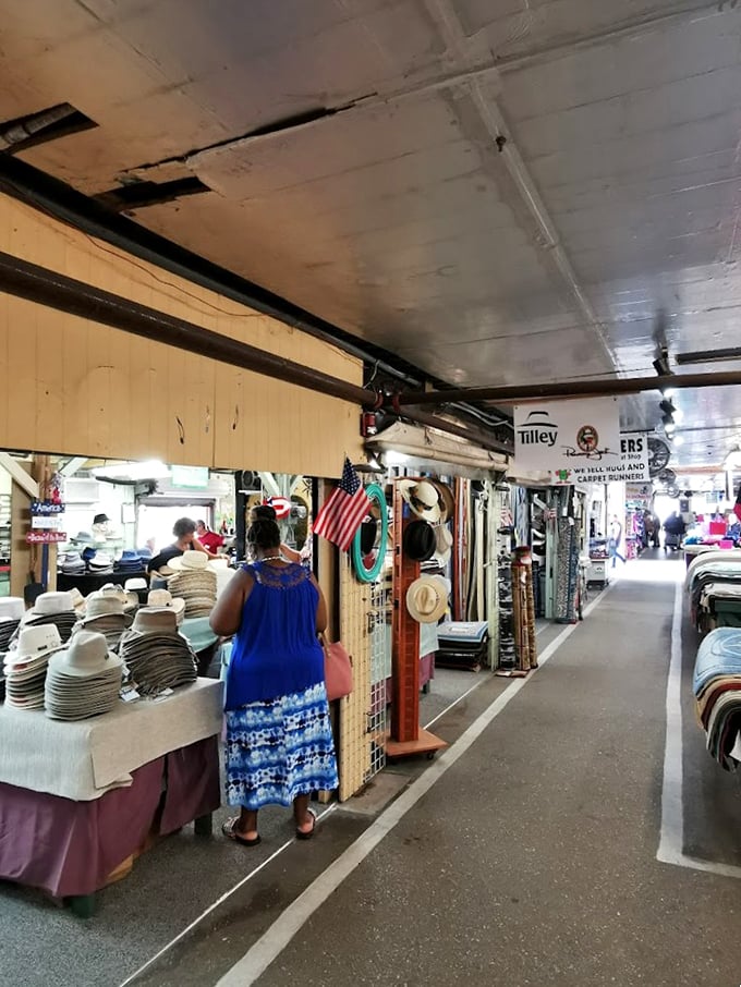 Hats off to smart shoppers! This aisle's a head-turner, offering protection from the sun and a dash of cowboy cool. Yee-haw meets SPF!