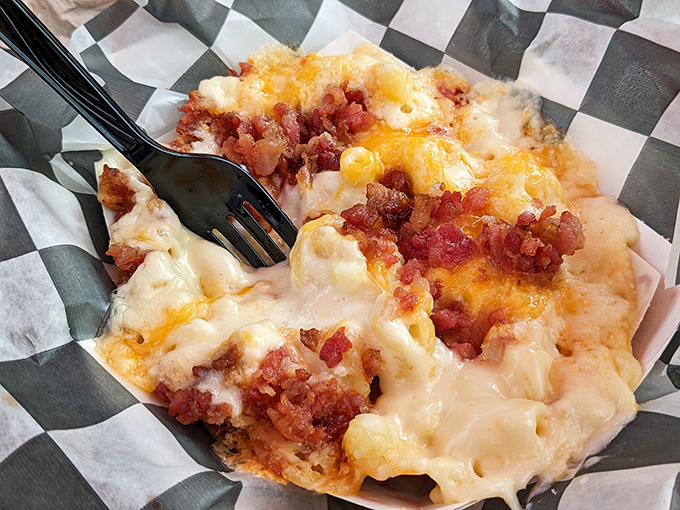 Bacon makes everything better! This cheesy delight is proof that sometimes, more is more when it comes to comfort food.