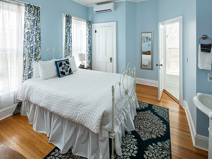 Fifty shades of blue never looked so inviting. This bedroom is the stuff sweet dreams&mdash;and lazy mornings&mdash;are made of.