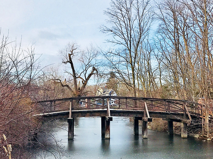 Bridge over untroubled water. This quaint wooden crossing isn't just a way to get from A to B &ndash; it's a portal to simpler times. No tolls, just trolls (kidding!).