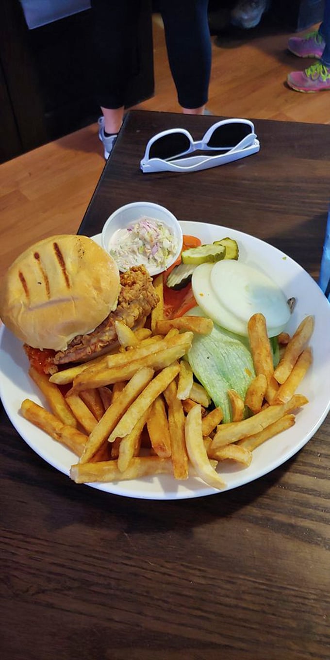 The Sandwich That Launched a Thousand Food Comas. This buffalo chicken masterpiece is a spicy, crispy, creamy symphony that'll make your taste buds sing hallelujah!