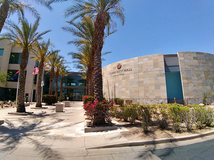 Yuma City Hall: Where palm trees and politics collide. It's like a tropical getaway, but with more zoning laws.