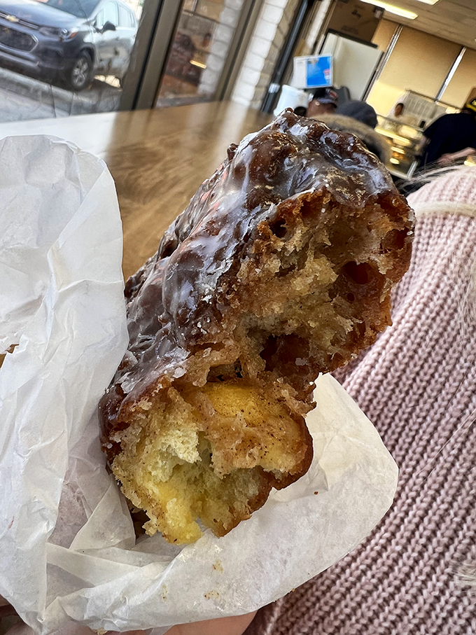 Behold, the Godzilla of fritters! This monster-sized treat is ready to demolish your hunger and conquer your heart.