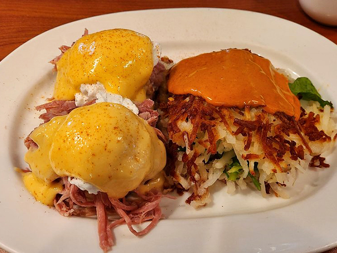 Holy hollandaise, Batman! This Classic Benedict is the superhero your breakfast needs, cape and all. No kryptonite in sight!