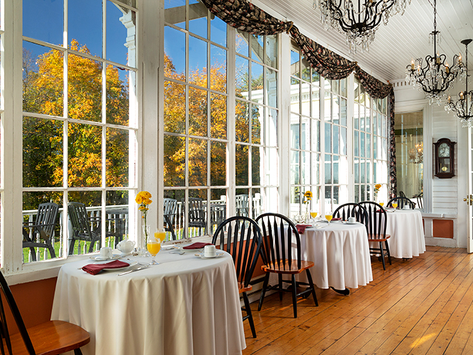 Breakfast with a view! It's like dining in a painting, but the food is real and the scenery keeps changing.
