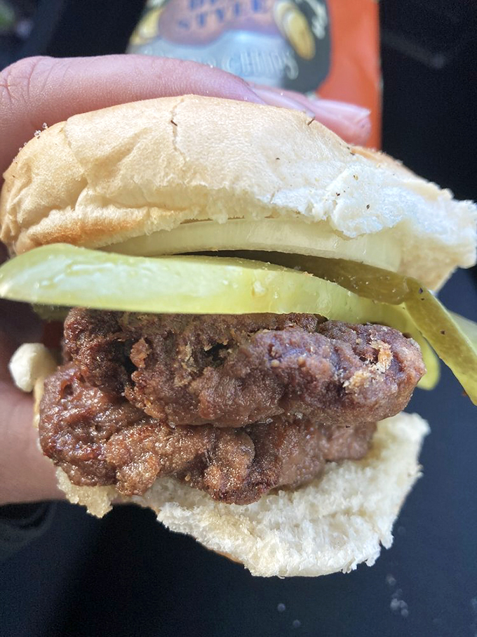 Double the patty, double the fun! This burger stack is taller than a Jenga tower and twice as satisfying.