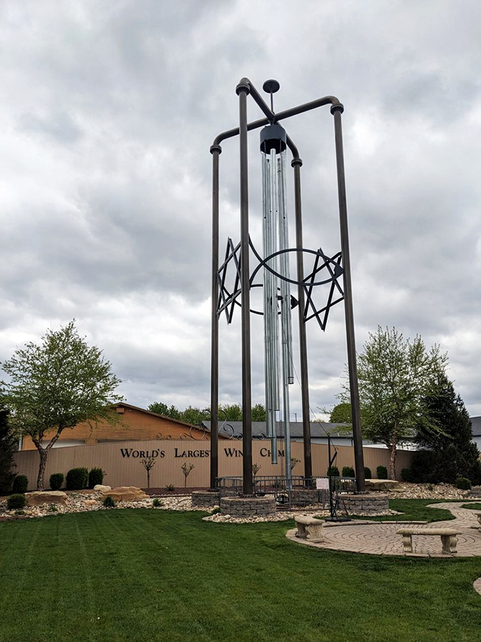 A symphony in steel and sky. This view could make even the Tin Man feel a twinge in his nonexistent heart.