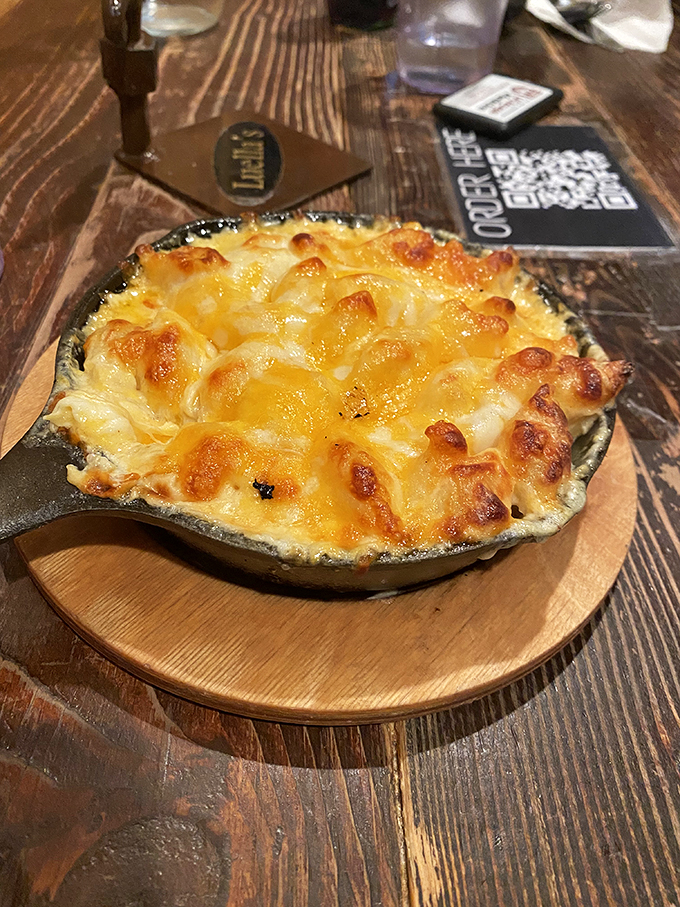 Cheese pull for the soul! Luella's mac and cheese is so irresistible, you might need a moment alone with it.