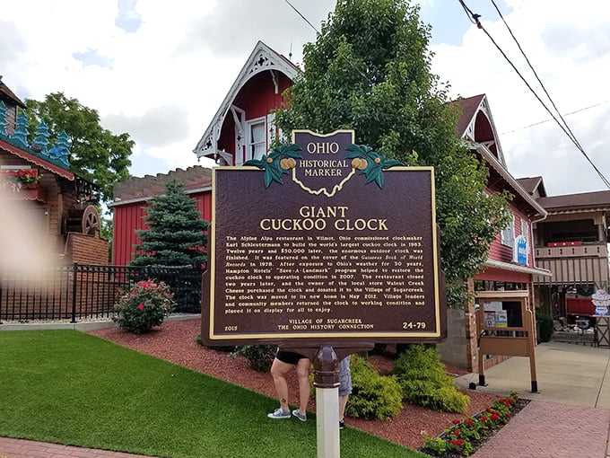 History's ticking away! This marker tells the tale of how a small Ohio town became home to a timepiece that would make Big Ben blush.