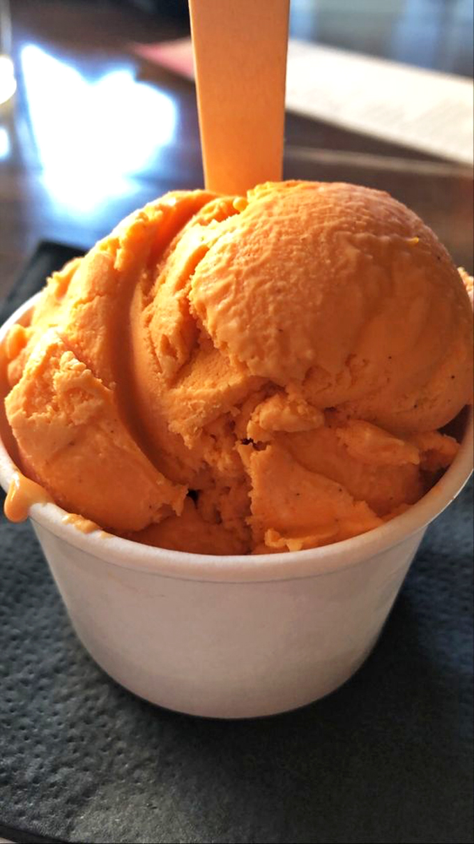 Fall into flavor with this pumpkin spice scoop. It's like autumn decided to take a vacation in your mouth.