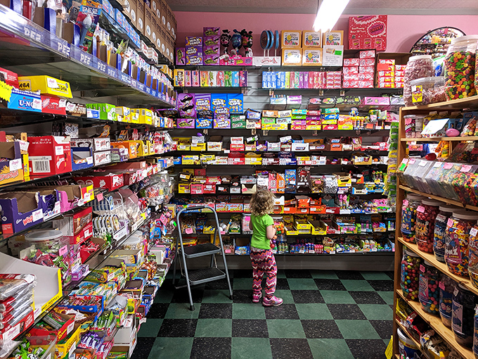 A library of sweetness! These shelves aren't filled with books, but with chapters of confectionery history that'll make your taste buds turn pages.