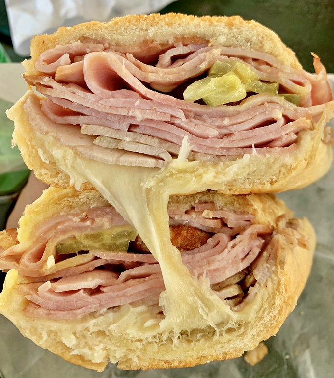 This isn't just a sandwich; it's a skyscraper of flavor that would make even the most jaded New Yorker weep with joy.