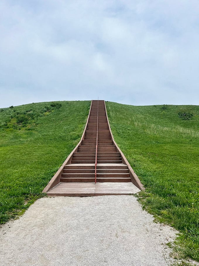 Stairway to the stars or gateway to the past? Either way, these steps are a 'mound-umental' climb that'll have you feeling on top of the world.
