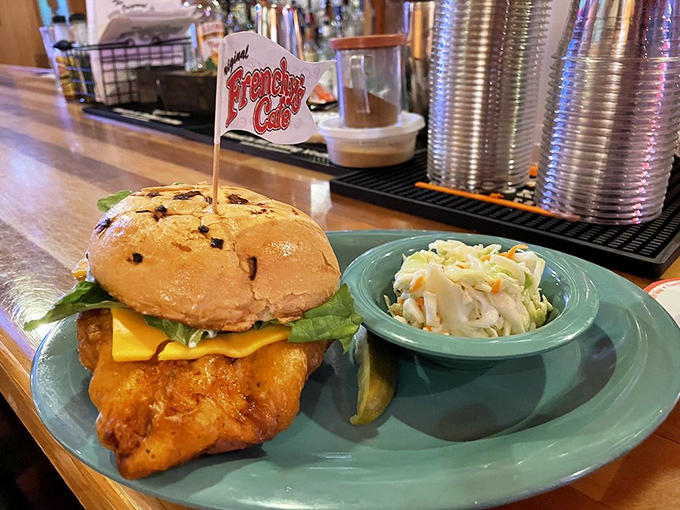 Holy mackerel! This Super Grouper sandwich isn't messing around. It's like the Avengers of seafood &ndash; powerful, perfectly assembled, and ready to save your hunger.