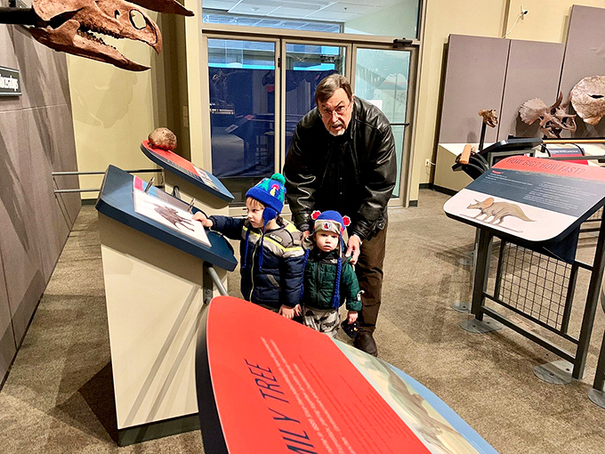 Grandpa's got some explaining to do! These little explorers are about to embark on a prehistoric adventure that'll make dinosaur nuggets seem boring.