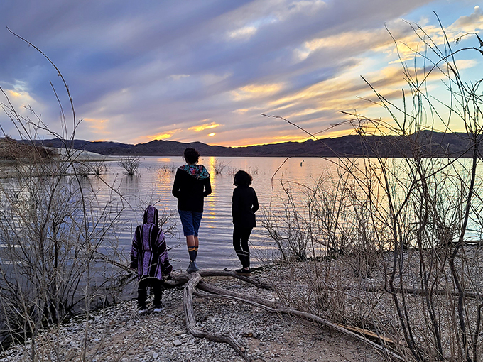 Family bonding, desert style: Where else can you watch the sun paint the sky while dodging cacti?