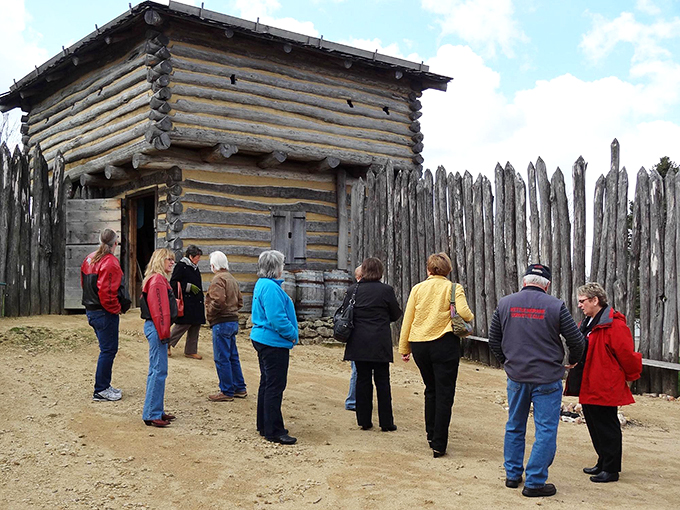 History buffs unite! These visitors are getting the scoop on frontier life. Who needs Netflix when you've got live-action history?