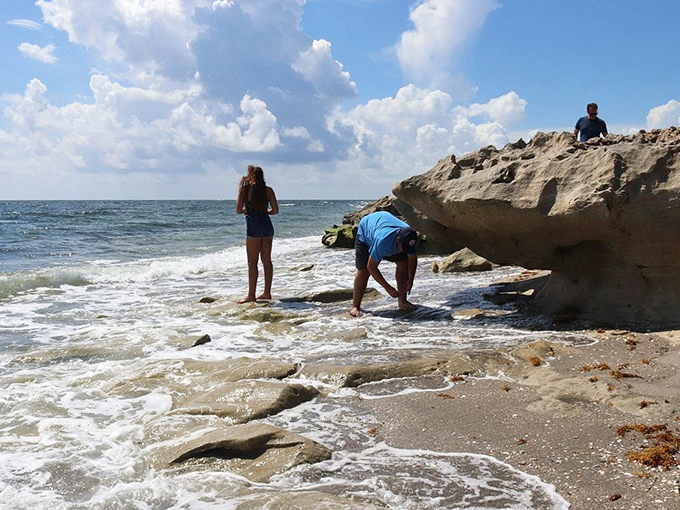 Looks like these folks found the perfect spot for some impromptu marine biology. Jacques Cousteau would be proud!