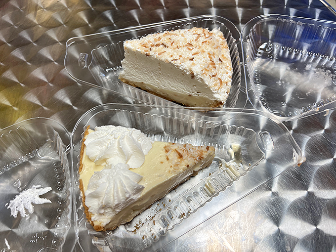 Double the pleasure, double the yum! These twin slices of creamy delight are like a beach vacation for your mouth.