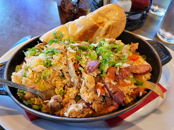 Jambalaya: Where Mardi Gras meets Minnesota! This colorful medley is like a party in a skillet, no beads required.