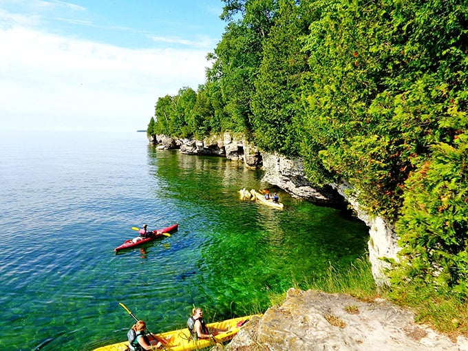 Kayaking here is like paddling through a postcard. Just don't forget your waterproof camera &ndash; or your sense of adventure!