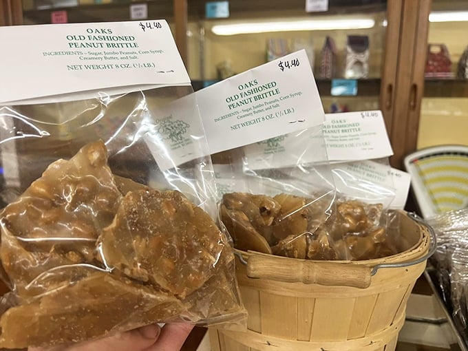 Peanut brittle that could make a dentist weep with joy. It's the perfect blend of sweet and salty, like a rom-com for your taste buds.