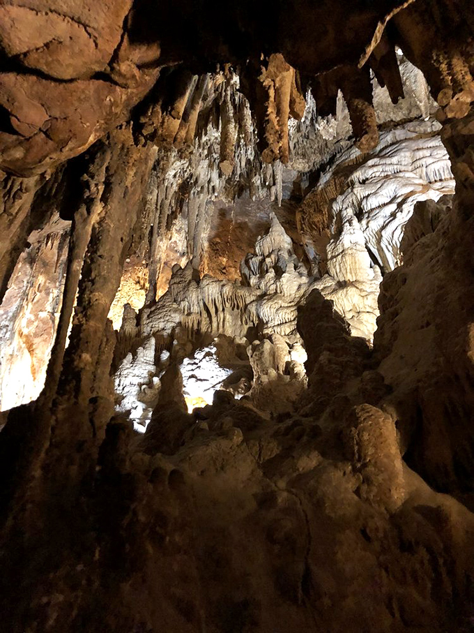 Mother Nature's chandelier shop! These stunning formations are proof that sometimes, the best interior designers work underground.