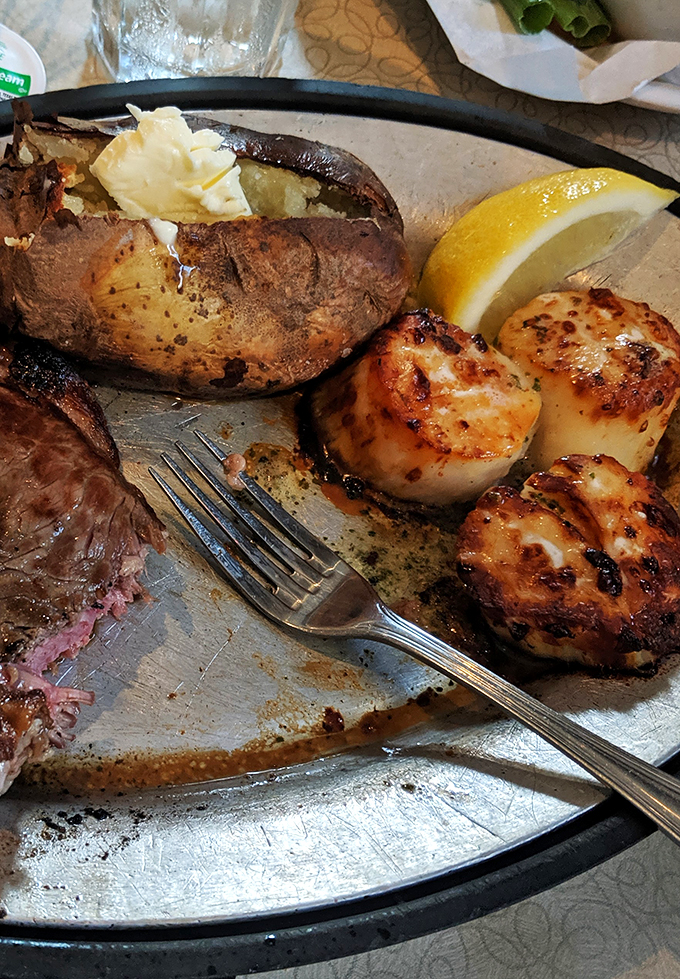 Surf meets turf in the heartland! This plate is like "The Odd Couple" of food - a delicious mismatch that somehow works perfectly.
