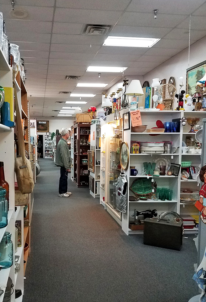 Treasure hunters in their natural habitat. Watch as they navigate the aisles, eyes peeled for that perfect find.