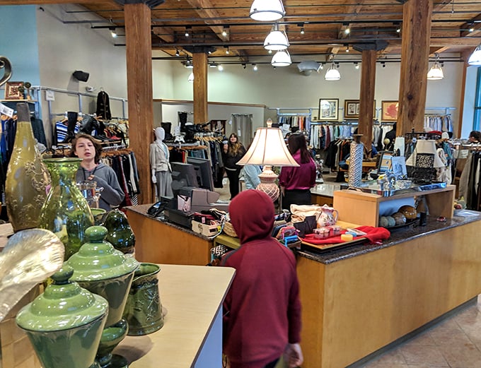 Thrift store or impromptu fashion show? These shoppers are proving that one person's castoffs are another's runway-ready looks.