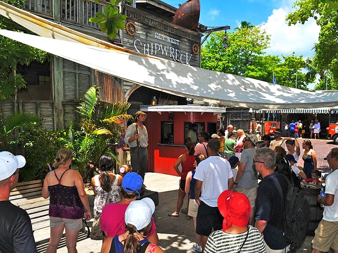 All aboard the S.S. Curiosity! Visitors gather 'round to hear tales of daring rescues and sunken riches. No swimming required for this treasure hunt.
