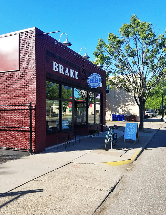 Brake Bread: Where "bread" isn't just a noun, it's a verb. This red brick facade houses carb-powered cycling enthusiasm!