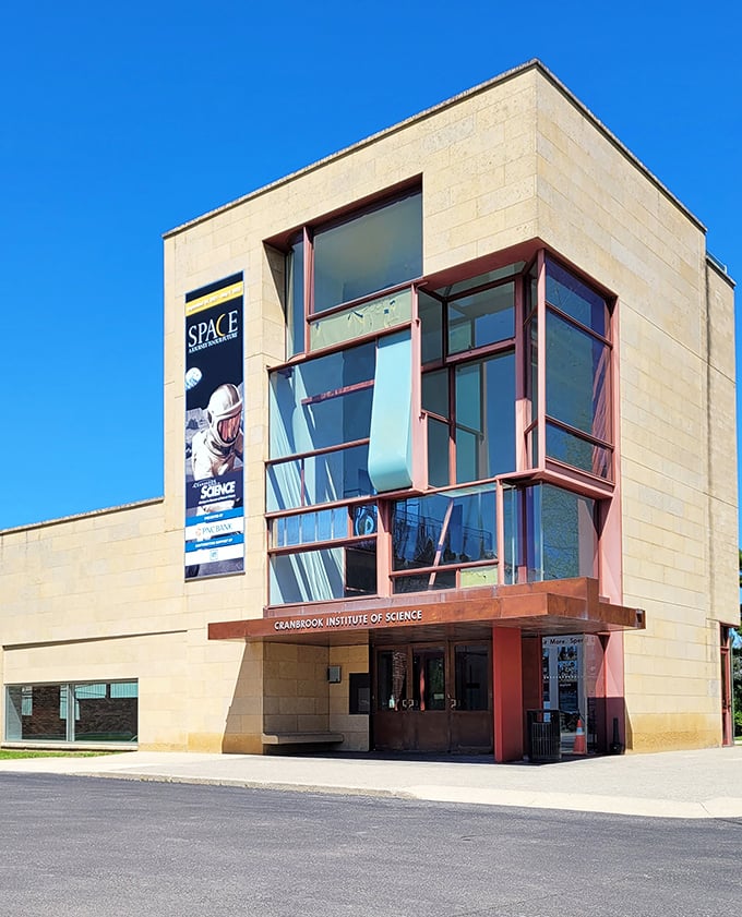 Cranbrook's cosmic connection! Where else can you ponder space and prehistory in one architecturally stunning package?