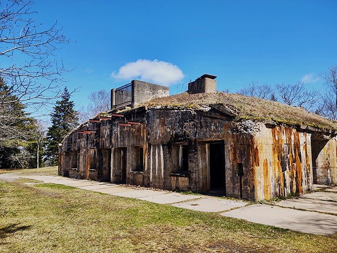 Concrete jungle gym for history enthusiasts. Fort Baldwin: where World War I meets world-class views.