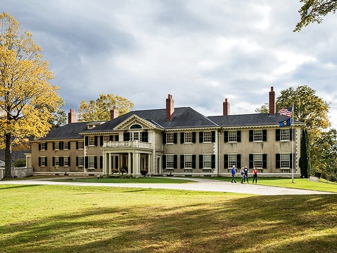 Presidential panache meets Vermont charm at Hildene. Even the trees stand at attention for this stately manor.
