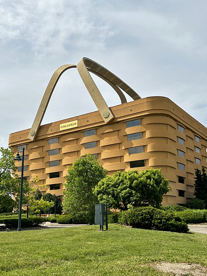 "Talk about thinking inside the basket! This office building takes 'bring your lunch to work' to new heights."