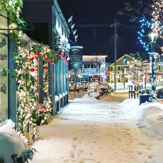 Ogunquit's seaside holiday charm: Where Santa trades his sleigh for a lobster boat and the beach becomes a winter wonderland.