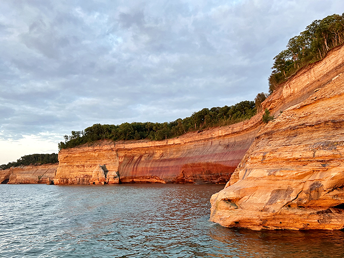Pictured Rocks: nature showing off. These cliffs are more colorful than a bag of Skittles.
