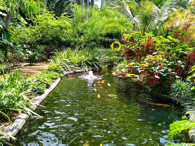 Sunken Gardens: where flowers bloom brighter than a Florida retiree's Hawaiian shirt collection.