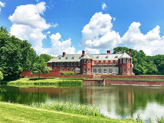 Formal gardens meet fantastical art. It's like Alice in Wonderland took up landscaping.