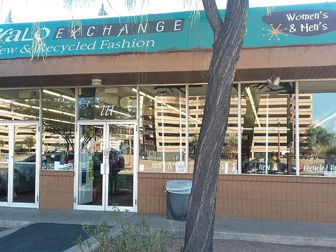 Under the shade of willowy trees, this storefront promises a cool older sibling's closet &ndash; if that sibling had impeccable taste.