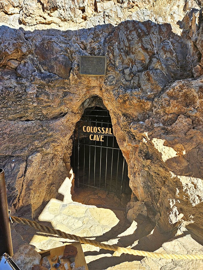 Underground highway: Follow the illuminated path through Arizona's geological wonders.