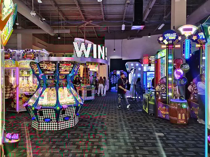 Lights, camera, action! Inside, it's a blockbuster of fun with more buzz than a beehive on espresso.