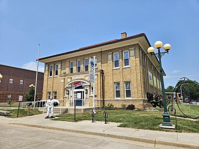 Gear up for an intergalactic ride! This museum proves that even astronauts need to keep their balance.